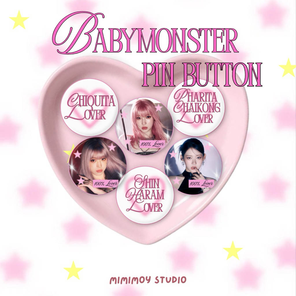 BABYMONSTER Pin Button Set Fanmade | Shopee Malaysia