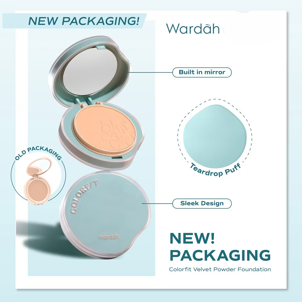 WARDAH Colorfit Velvet Powder Foundation | TWC Compact Powder Available ...