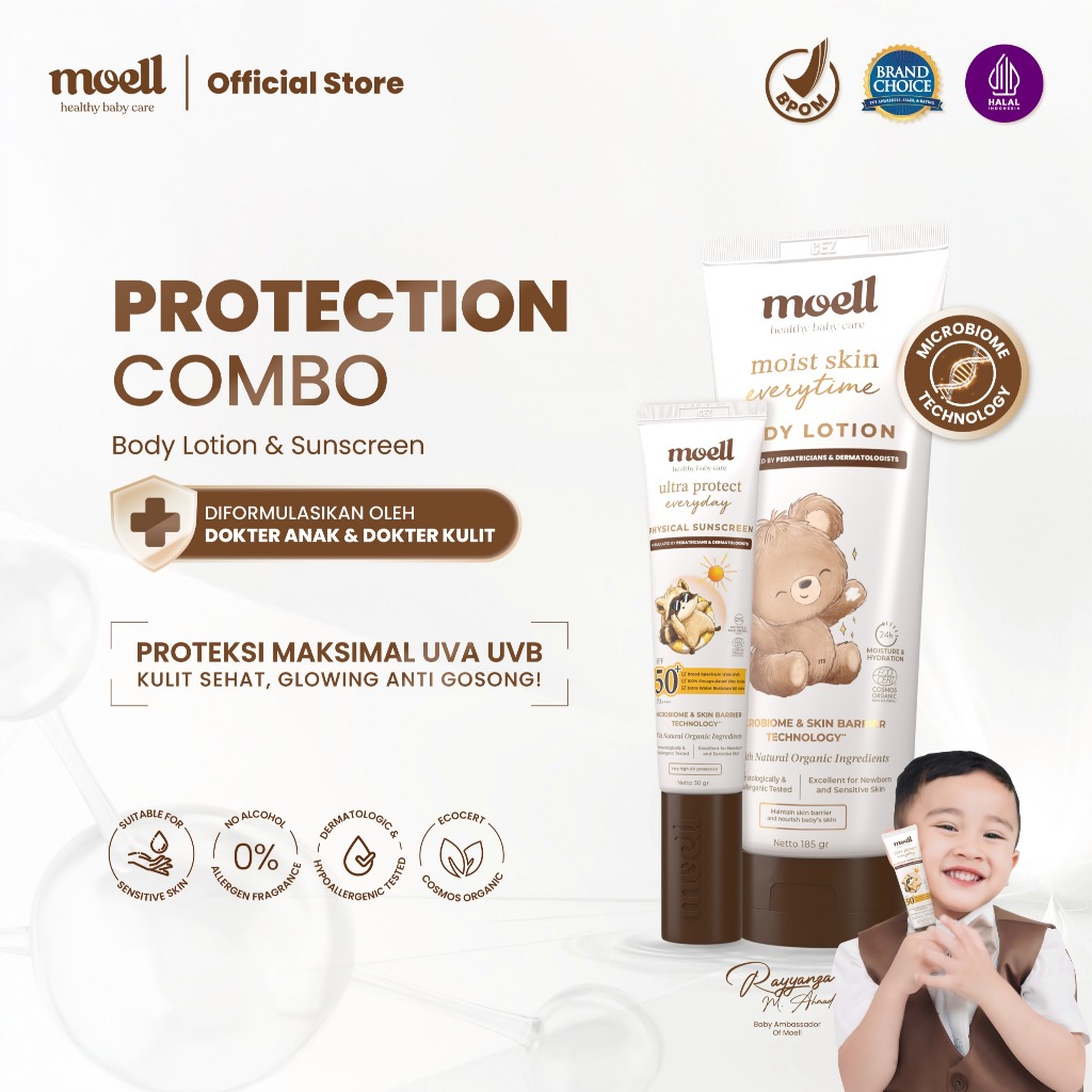 Moell Protection Combo - Sunscreen 30gr & Body Lotion 185gr - Body ...