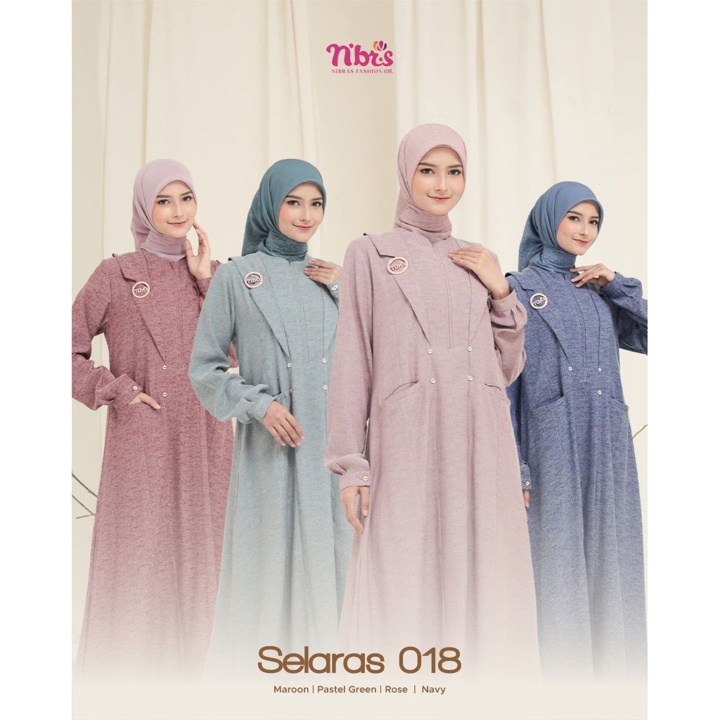 Selaras 018 By NBRS Simple Gamis, Cool Material, Cheap Price | Shopee ...