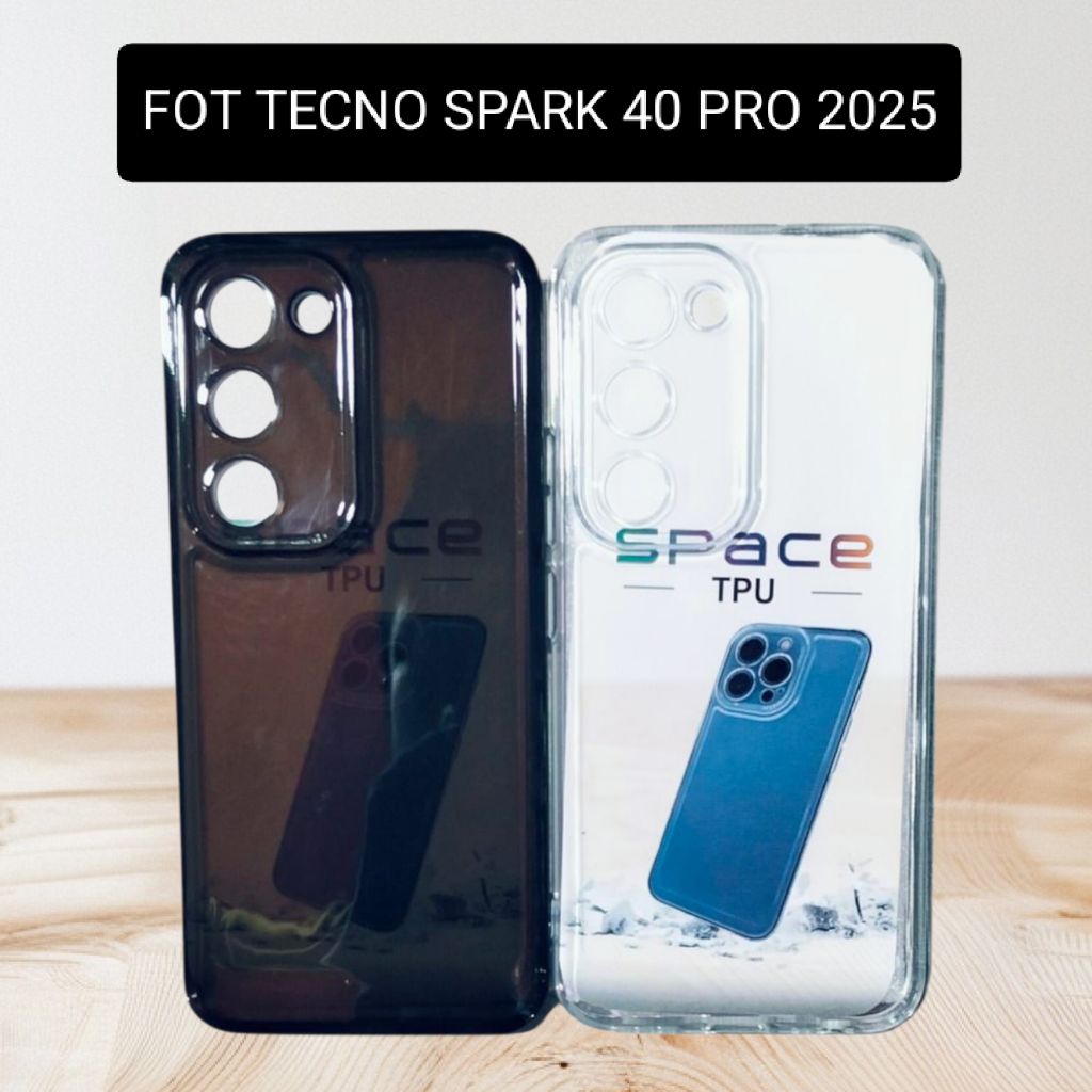 TECNO SPARK 40 PRO 2025 CLEAR SOFTCASE CLEAR AIR BAG CLEAR BLACK TPU ...