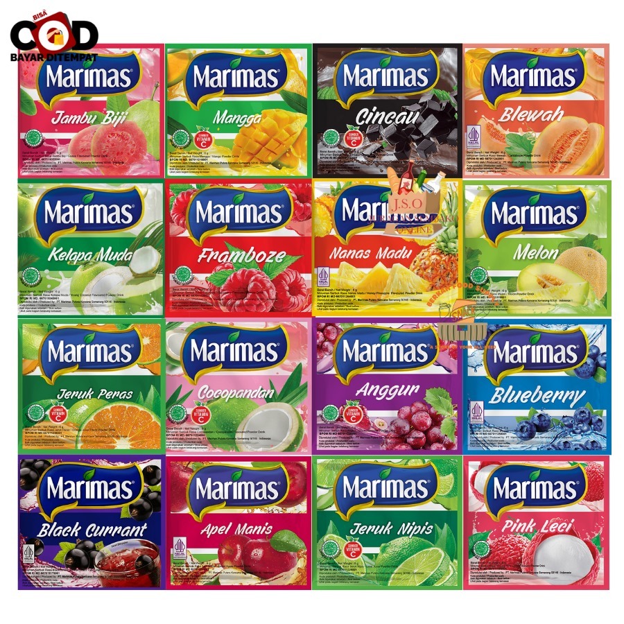 (JSO) Masimas Instant Powder Drink, 10 pcs x 6g Orange, Squeeze ...
