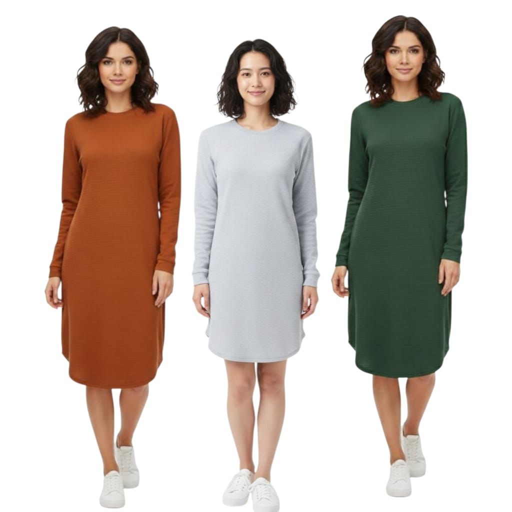 UNQ Knit Longsleeve Dress (CUT LABEL) | Shopee Malaysia