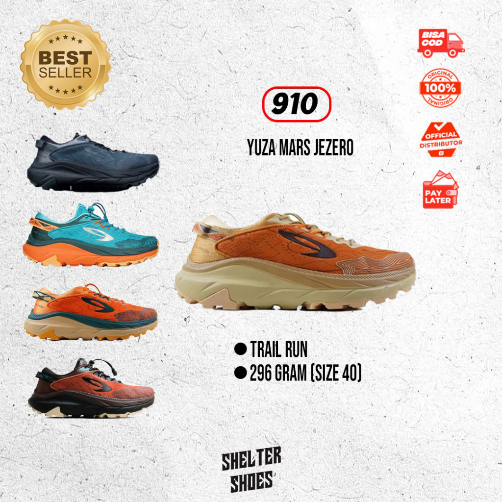NINETEN 910 YUZA MARS JEZERO RUNNING SHOES TRAIL RUN HIKING TRACKING ...