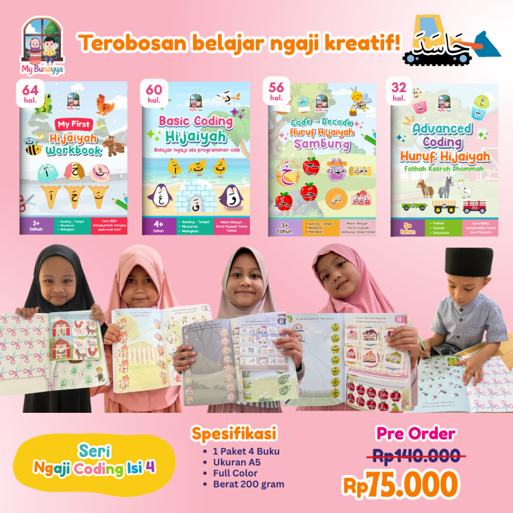 Activity Pack Ngaji Coding for Kids - Hijaiyah - Iqro Iqra - Pre-Quran ...