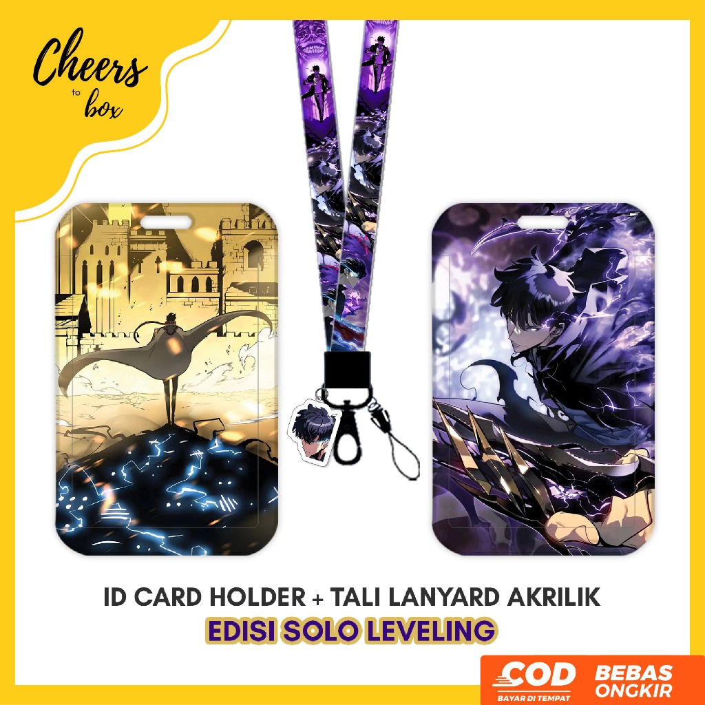 [N003] SOLO LEVELING / Name Tag ID Card Holder Solo Leveling with ...
