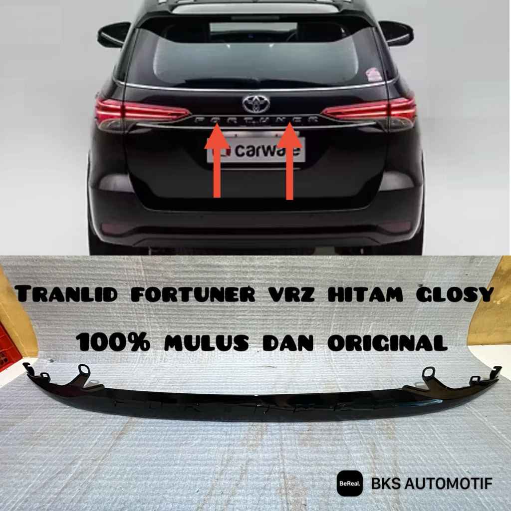 TOYOTA FORTUNER VRZ REAR TRUNK TRANLID GLOSSY BLACK ORIGINAL | Shopee ...