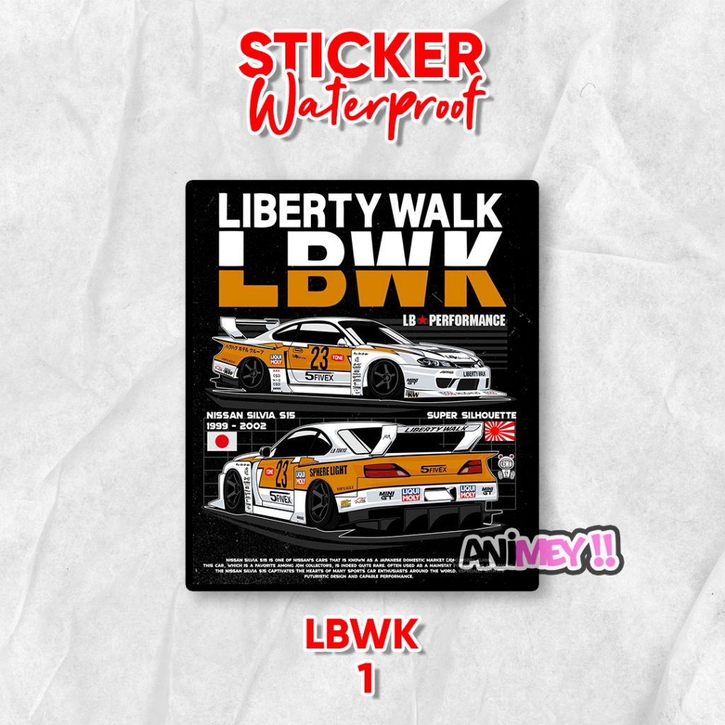 LB Works LBWK Cars Sticker Waterproof JDM LBWK Cars Sticker/ Liberty ...