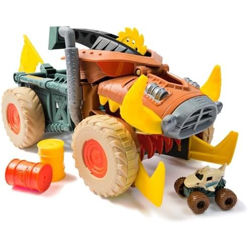 Monster Jam Mini Jams, Earthshaker Boneyard Blaster Mega Frenzy Playset ...