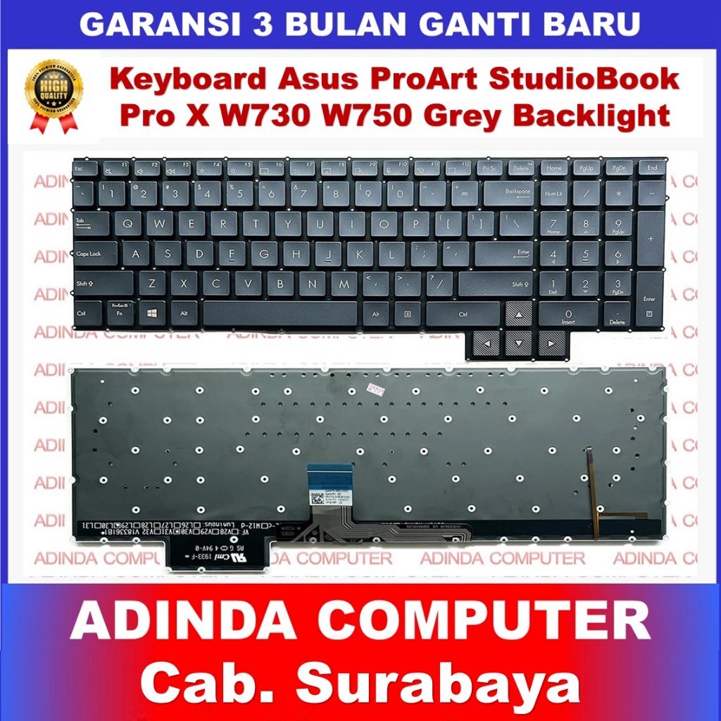 Asus ProArt StudioBook Pro X W730 W730G5T W750 Keyboard | Shopee Malaysia