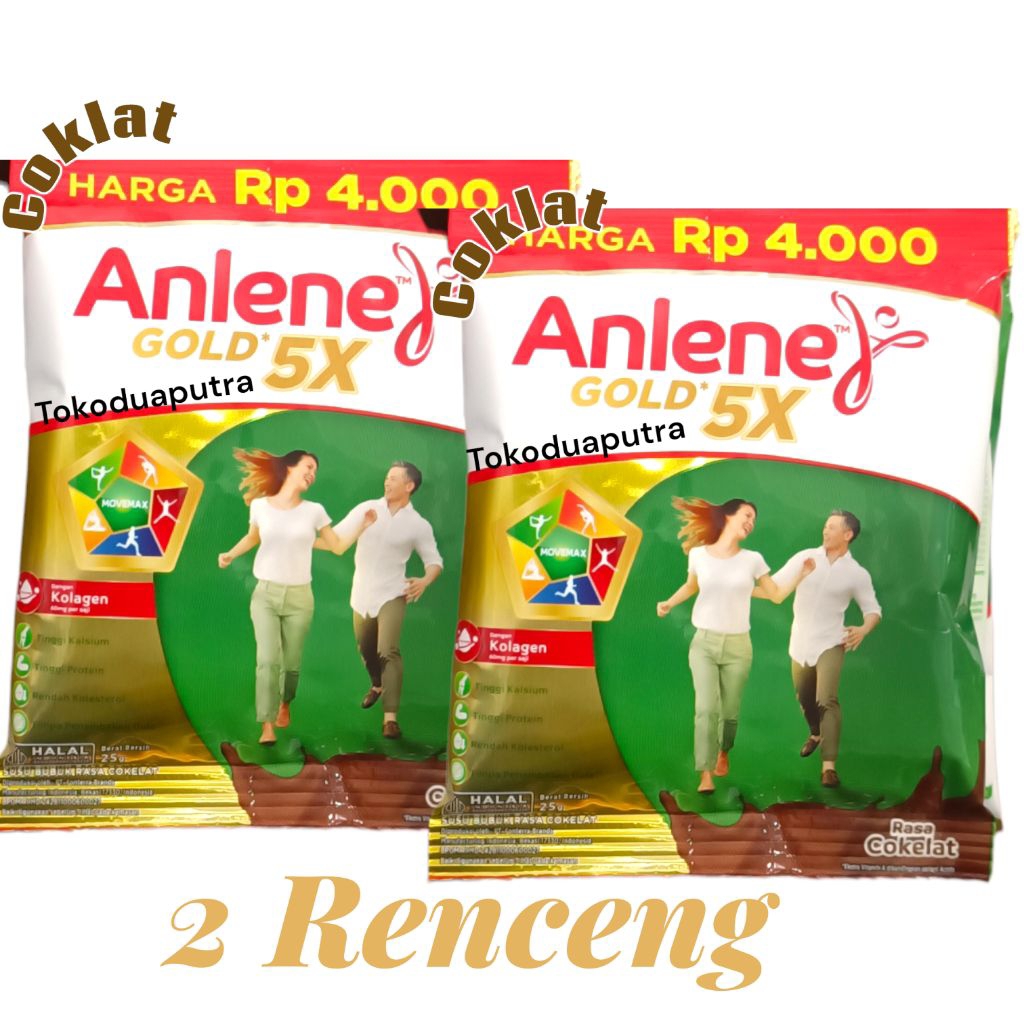 Anlene Gold 5 X Chocolate Flavor Sachet 25 Gr X 20 sachets Anlene Gold ...
