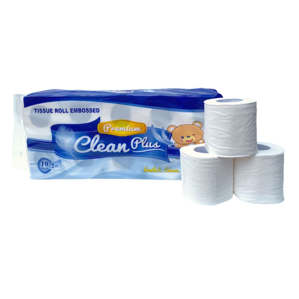 Clean Plus - Roll Tissue 10 Rolls 2-Ply Tissue Roll | Shopee Malaysia