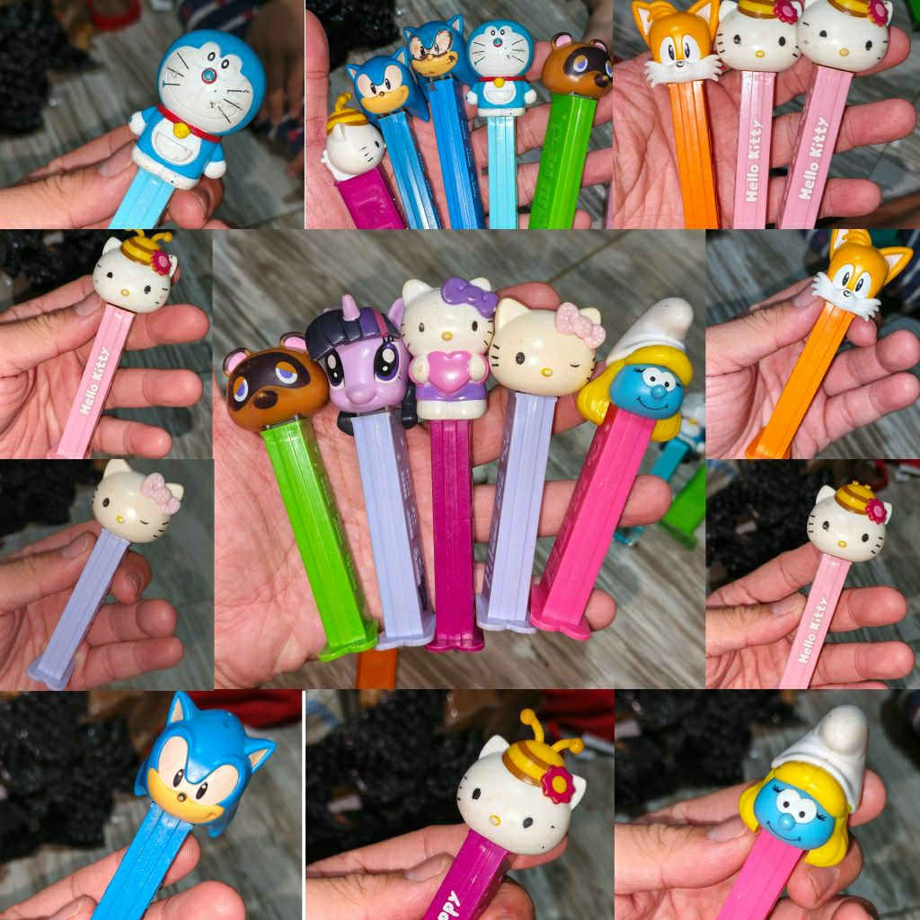 PEZ PES CANDY CONTAINER CANDI SONIK SONIC YELLOW YELLOW YELOW BLUE ...