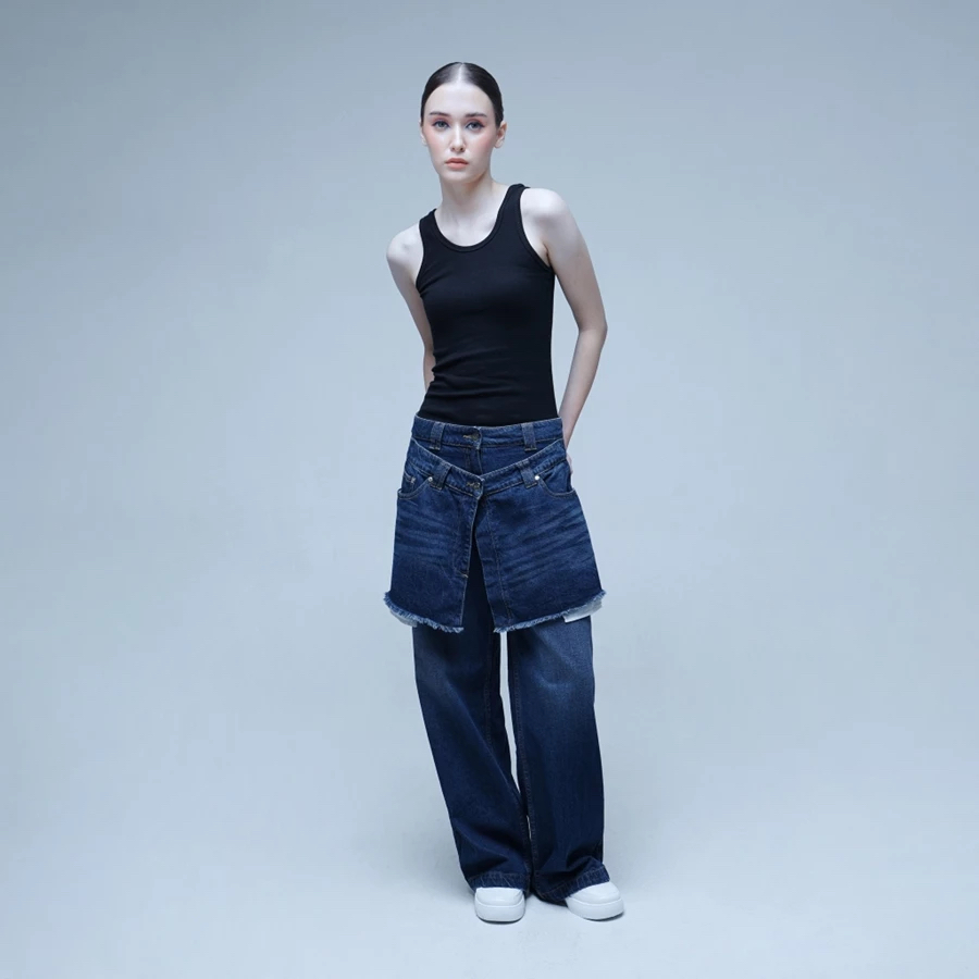 Daile - Belvia Baggy Double Waist with Flap | Shopee Malaysia