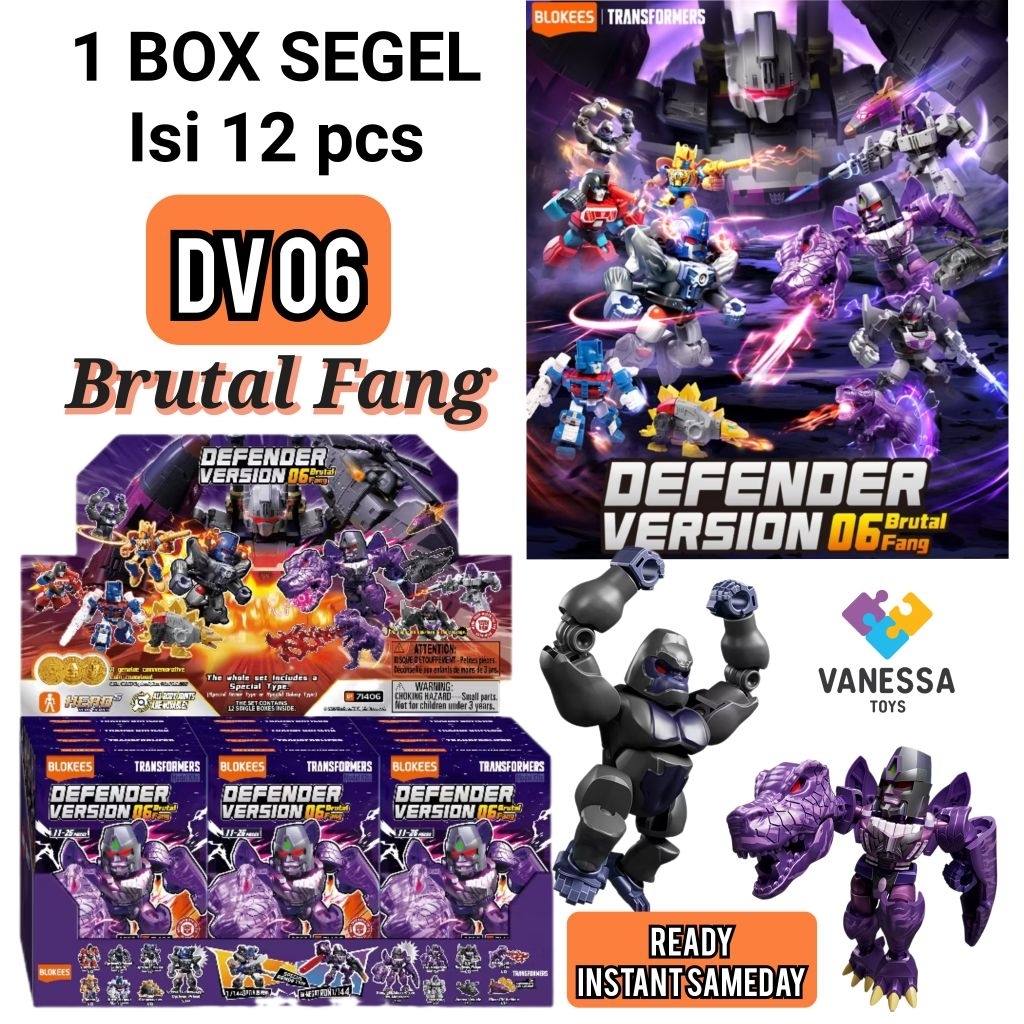 (READY DV 06) 1 Box SealedBlokees contains 12 Pcs Transformers Defender ...