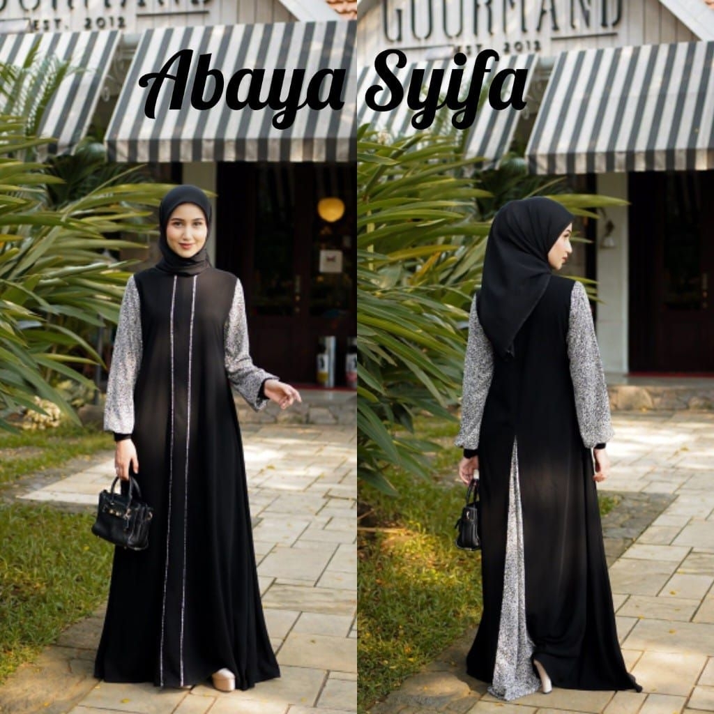 Beautiful Muslim Abaya Simple Luxurious Dubai Abaya Syifa | Shopee Malaysia