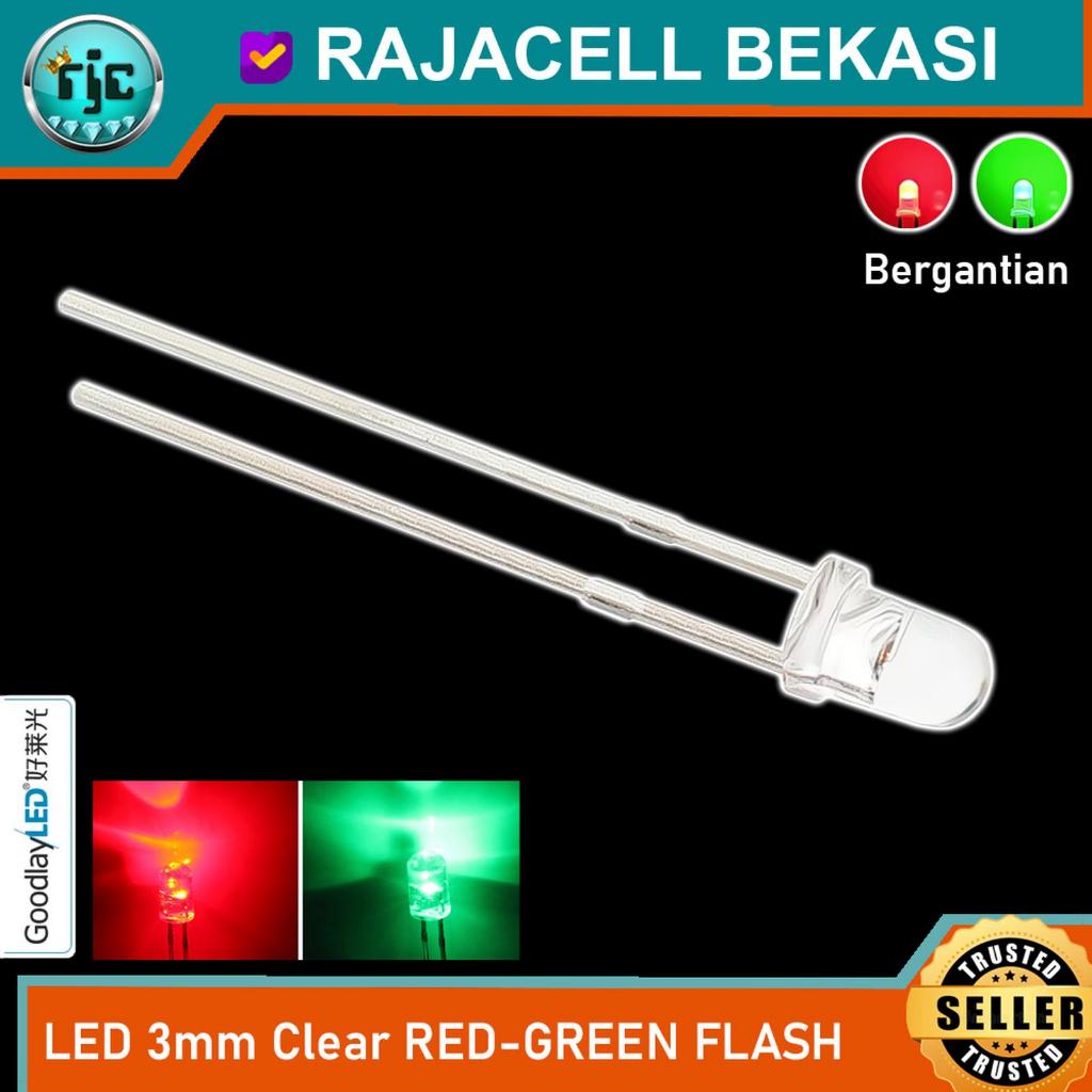 LED RG Fast Flashing 3mm Diode Ultra Bright Round Through Hole Clear ...