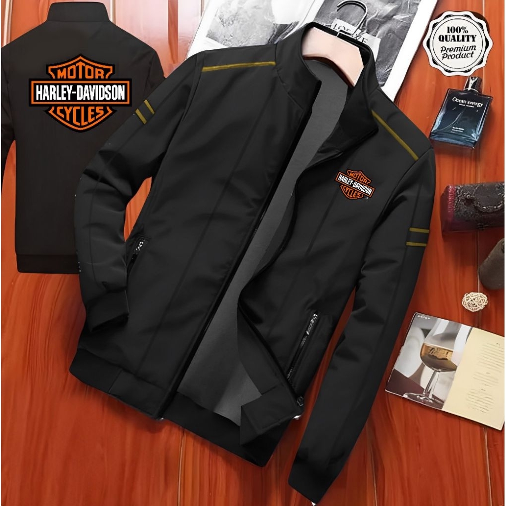 HARLEY DAVIDSON SERIES THICK JACKET BIKERS MOTORCYCLE JACKET | Shopee ...