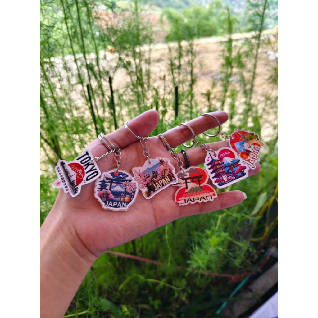 GANTUNGAN (1 Dozen 12pcs) Japanese Acrylic Keychains, Japanese tokyo ...