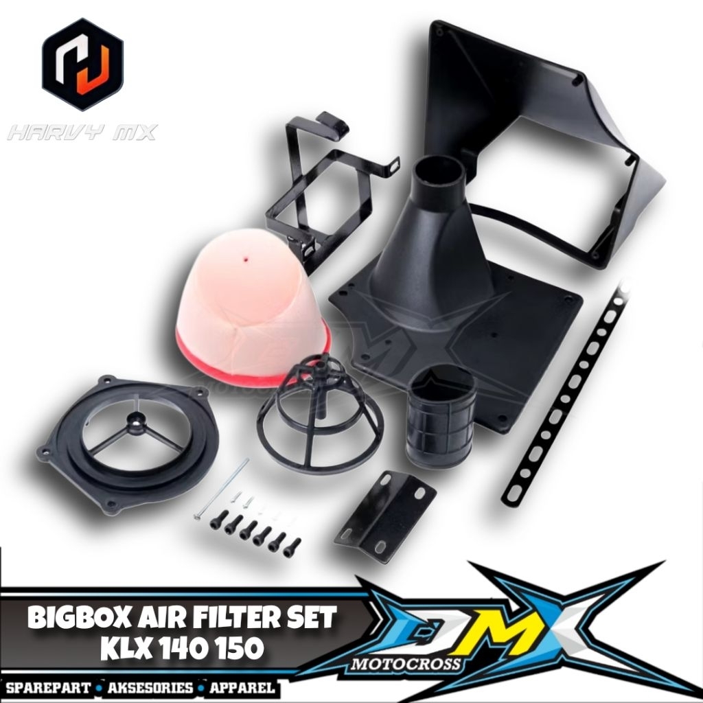 BIGBOX AIR FILTER BOX BORE UP KLX 150 AIR FILTER (BONUS FLAP FENDER ...