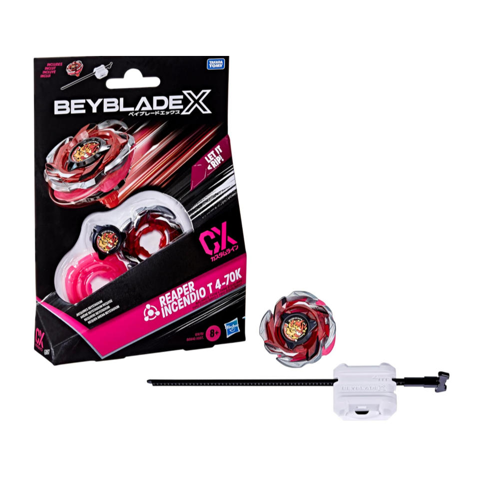 Beyblade X, Starter Pack Reaper Incendio T 4-70K CX with Spinning Top ...