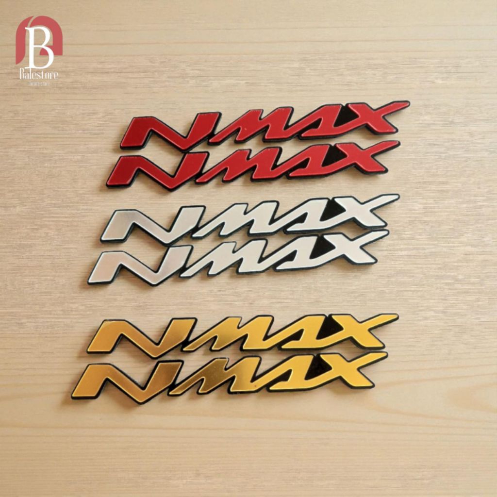 2 PC Embossed Nmax Emblems - Nmax New Old Logo Sticker 2022 2025 thick ...