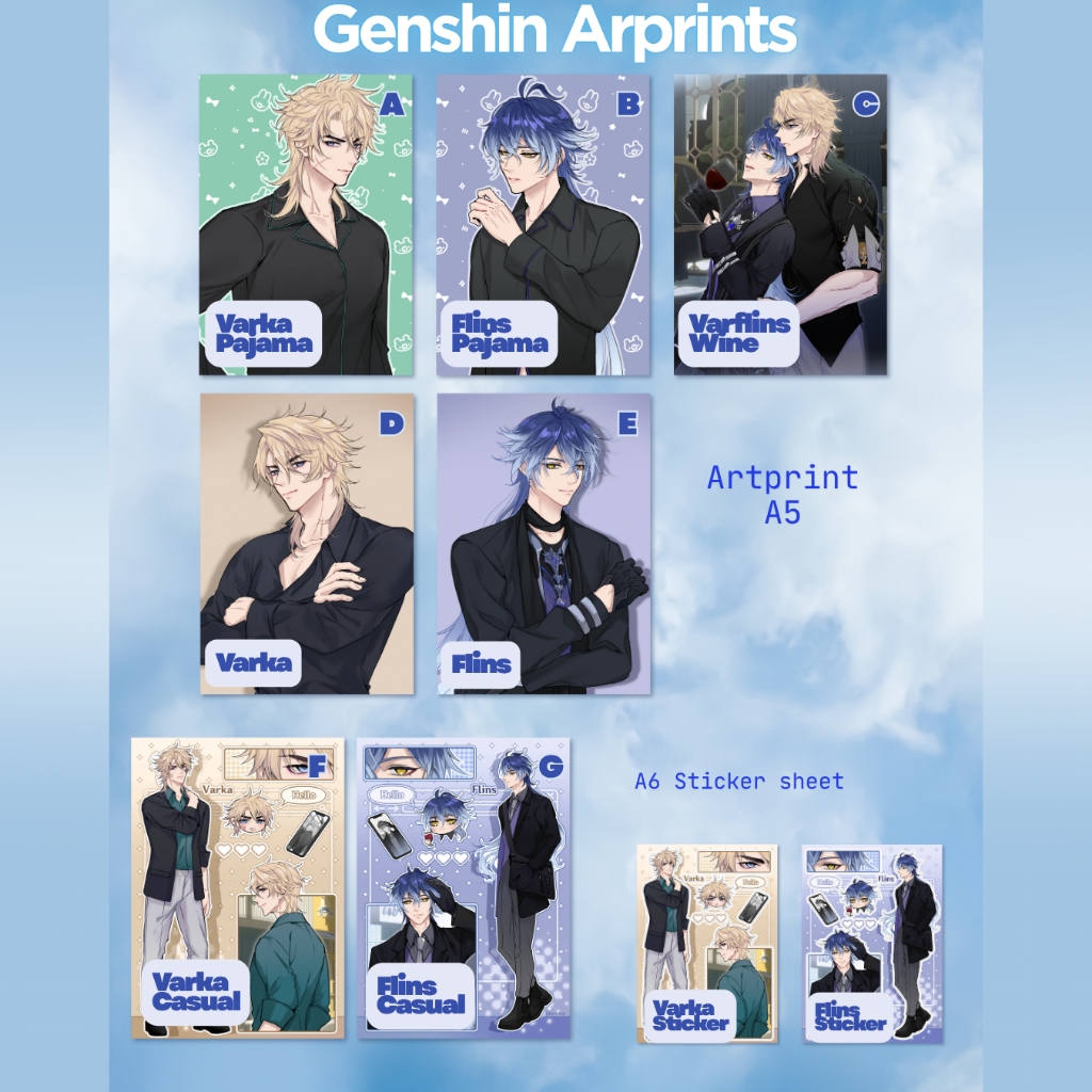 Genshin Impact Artprint Varka Flins Ororon Kinich | Shopee Malaysia