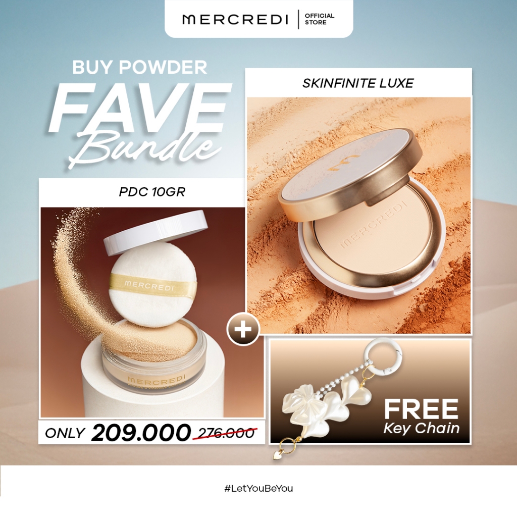 MERCREDI Powder Fave Bundle - PDC + Compact Powder (FREE KEY CHAIN 13 ...