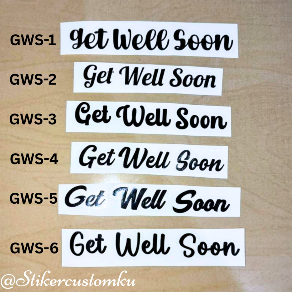 Get Well Soon Satin Ribbon Stickers Get Well Soon Bouquet Sticker/s for ...