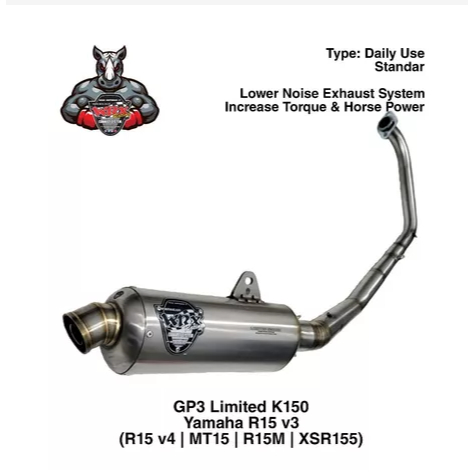 Wony - WRX GP3 Limited K150 R15 Exhaust V3 | Shopee Malaysia