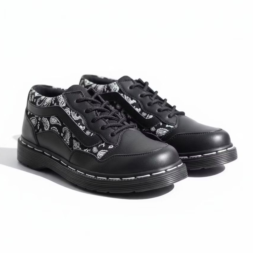 Docmart Men's Casual Low Boots Oxford Formal Office Work Paisley Shoes ...