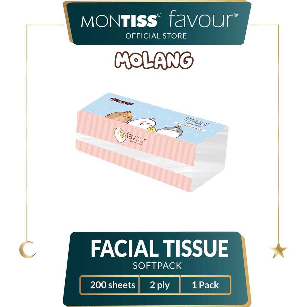 Four Molang Facial Tissue 200 Sheets | Shopee Malaysia