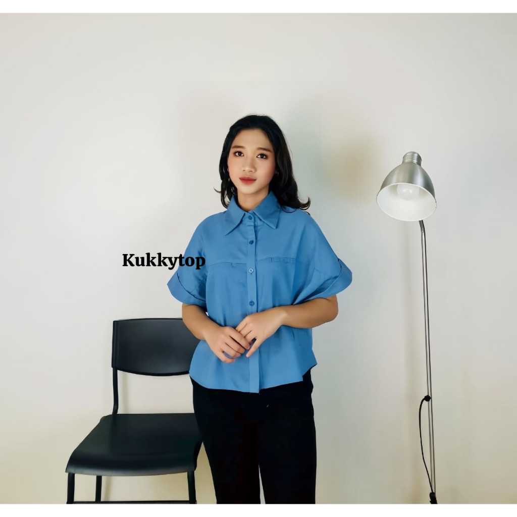 KEMEJA Kukky Top Women's Jeans Shirt Fashion Style 13821 | Shopee Malaysia