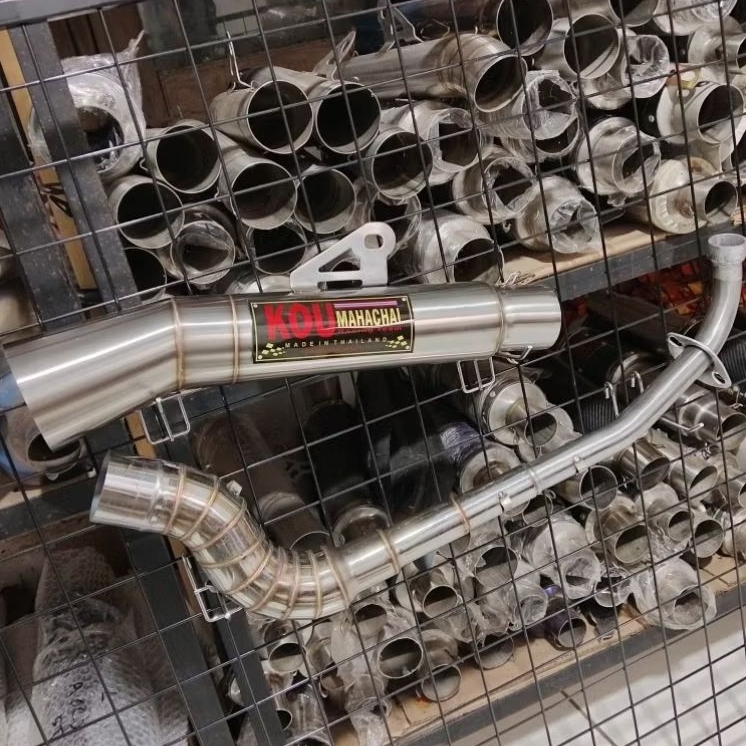 KOU mahachai Pipe canister conical open specs exhaust pipe for Wave 125 ...