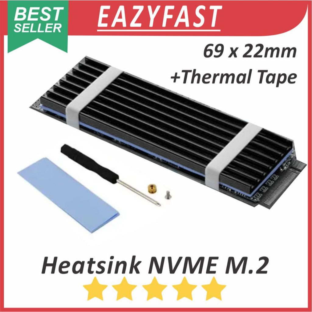 NVME M.2 m2 SSD Cooling Heatsink Heat Sink Radiator Fin Aluminum Cooler ...