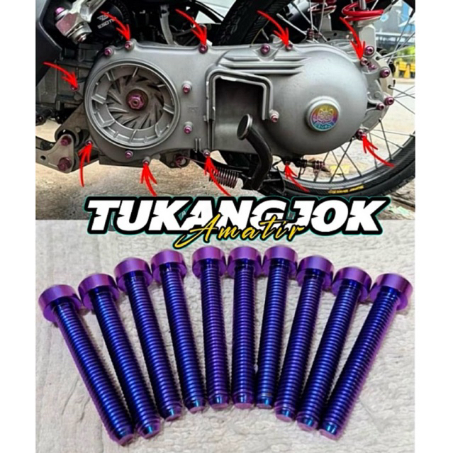 Yamaha Nmax CVT Tank Titanium Bolts Old and New Aerox/ Lexci Xmax Vespa ...