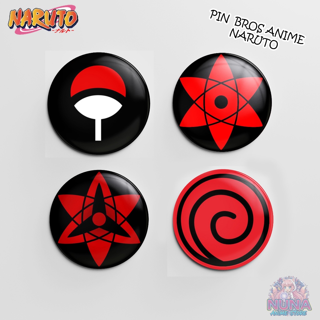 Pin Button brooch Emblem Anime Series Naruto Sasuke Uchiha Uzumaki ...