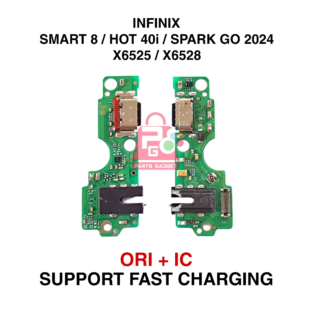 Infinix Smart 8 Hot 40i Spark Go 2024 X6525 X6528 Charger Connector ...