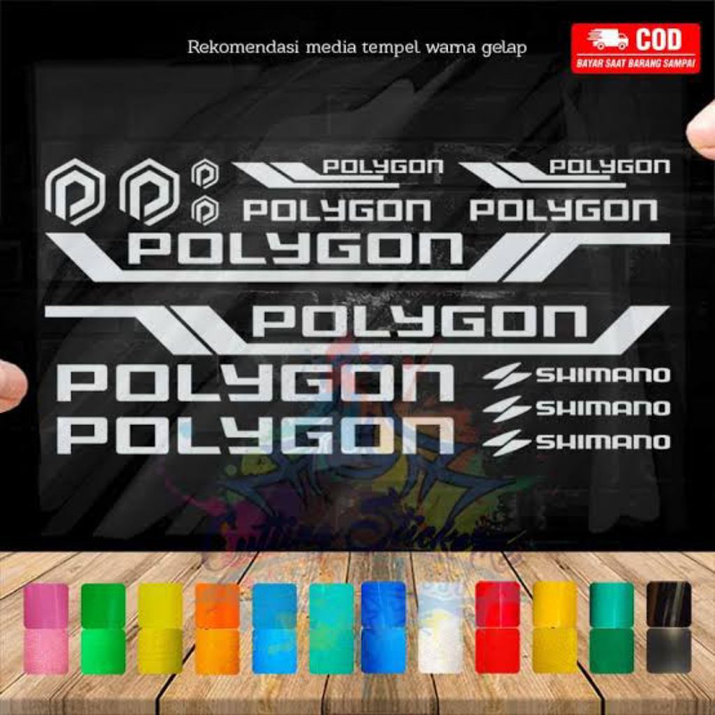 Complete polygon bicycle Cutting stickers according to the picture ...