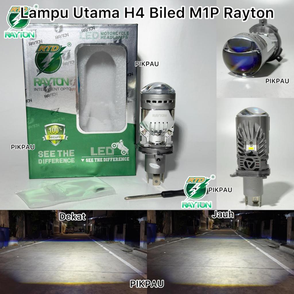 Rayton M1P Blue Lens H4 LED Headlight with Cooling Fan Lampu LED Motor ...