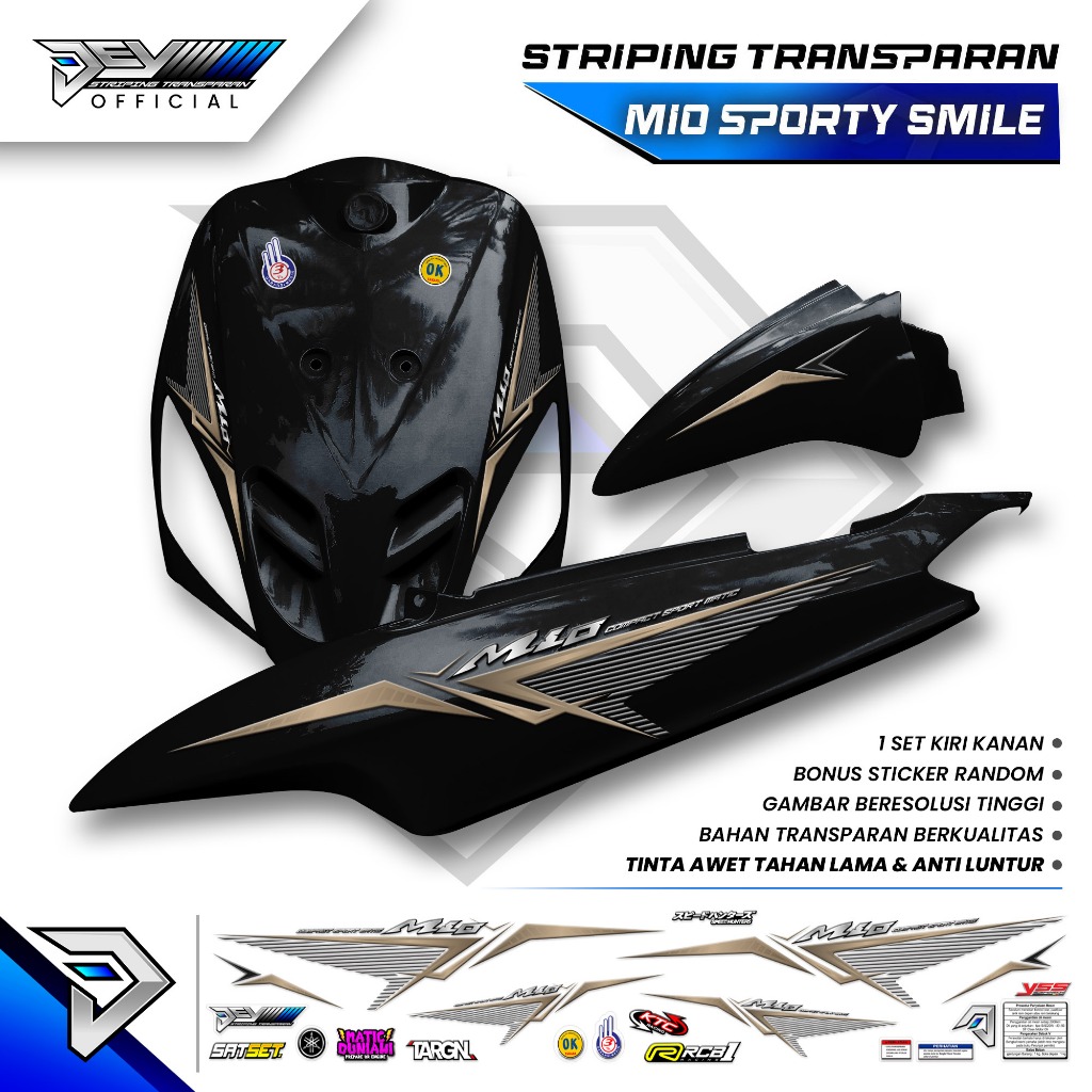 MIO SPORTY TRANSPARENT STRIPING | MIO SMILE | LINE MOTIF | YAMAHA MIO ...