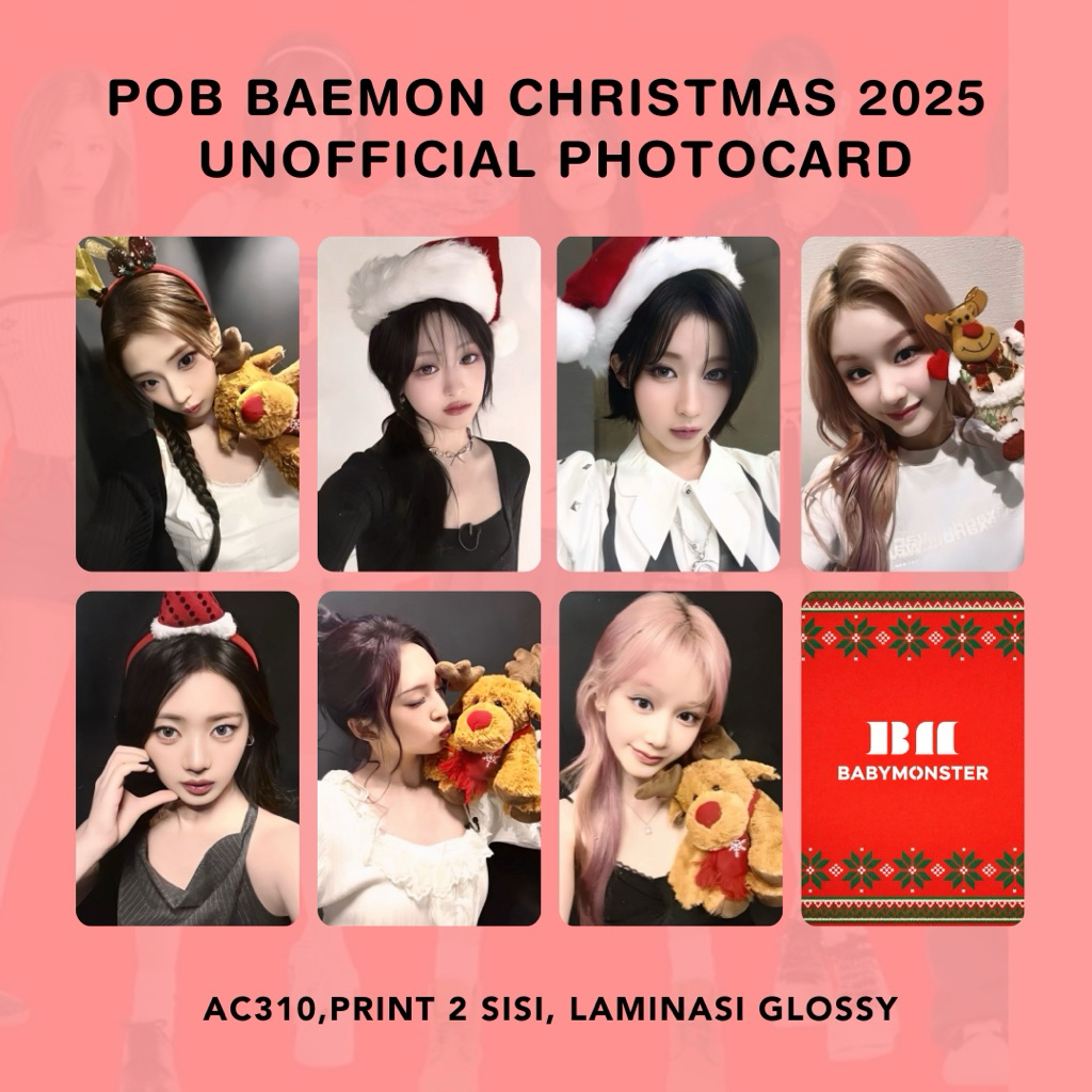 POB BABYMONSTER ‘CHRISTMAS 2025 DAUGHTER JAPAN TRADING CARD UNOFFICIAL ...