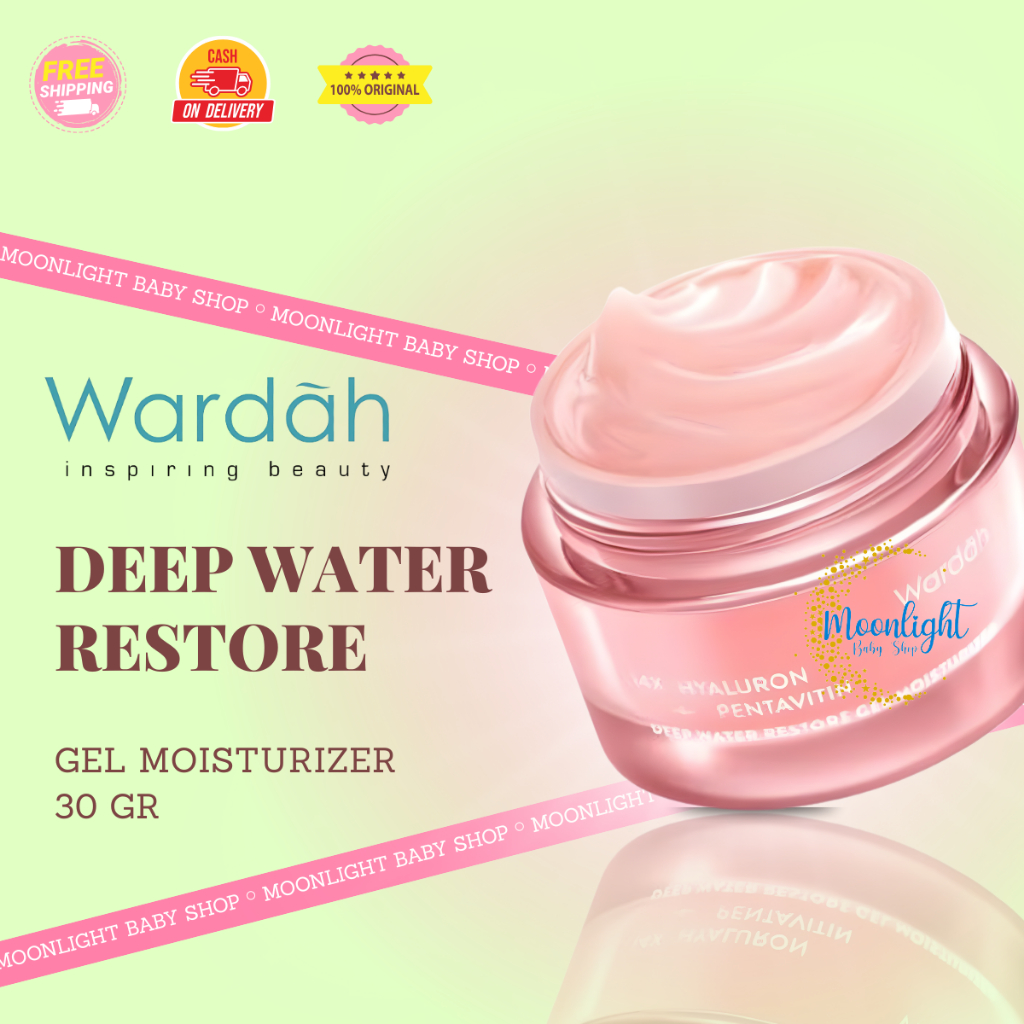 WARDAH 14X Hyaluron + Pentavitin Deep Water Restore Gel Moisturizer ...