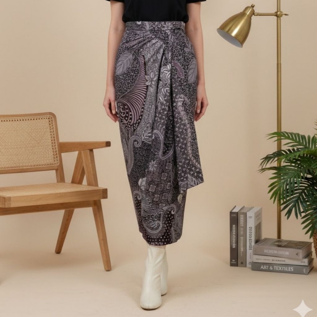 Sircinta Batik Pleated Wrap Skirt for Kebaya Bottom bySC | Shopee Malaysia