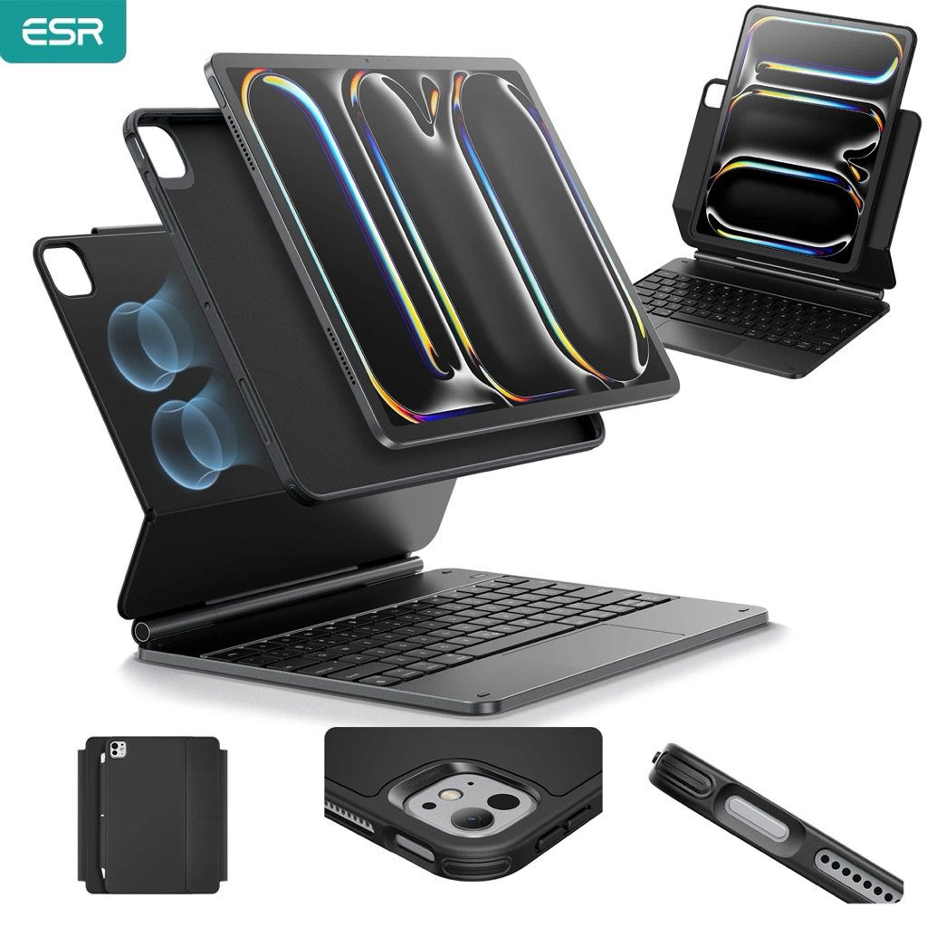 ESR Rebound Magnetic Keyboard Case 360 iPad Pro M4 13 2024 iPad ...