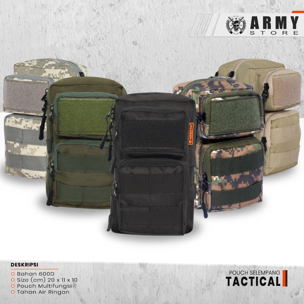 HIJAU Black Tactical Pouch Sling Bag Army Green/ Cream/ Marpat ...