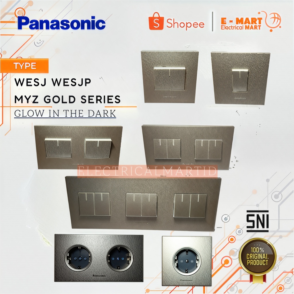 PANASONIC MYZ GOLD SERIES Glow In The Dark Switch and Socket All SNI ...