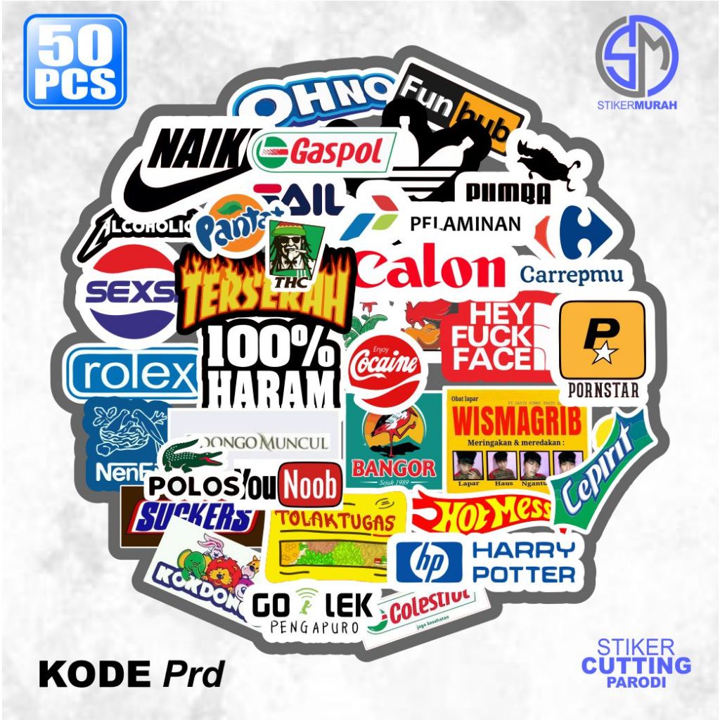 50Pcs Funny Stickers, Modern Stickers, Premium Cutting (PRD) | Shopee ...