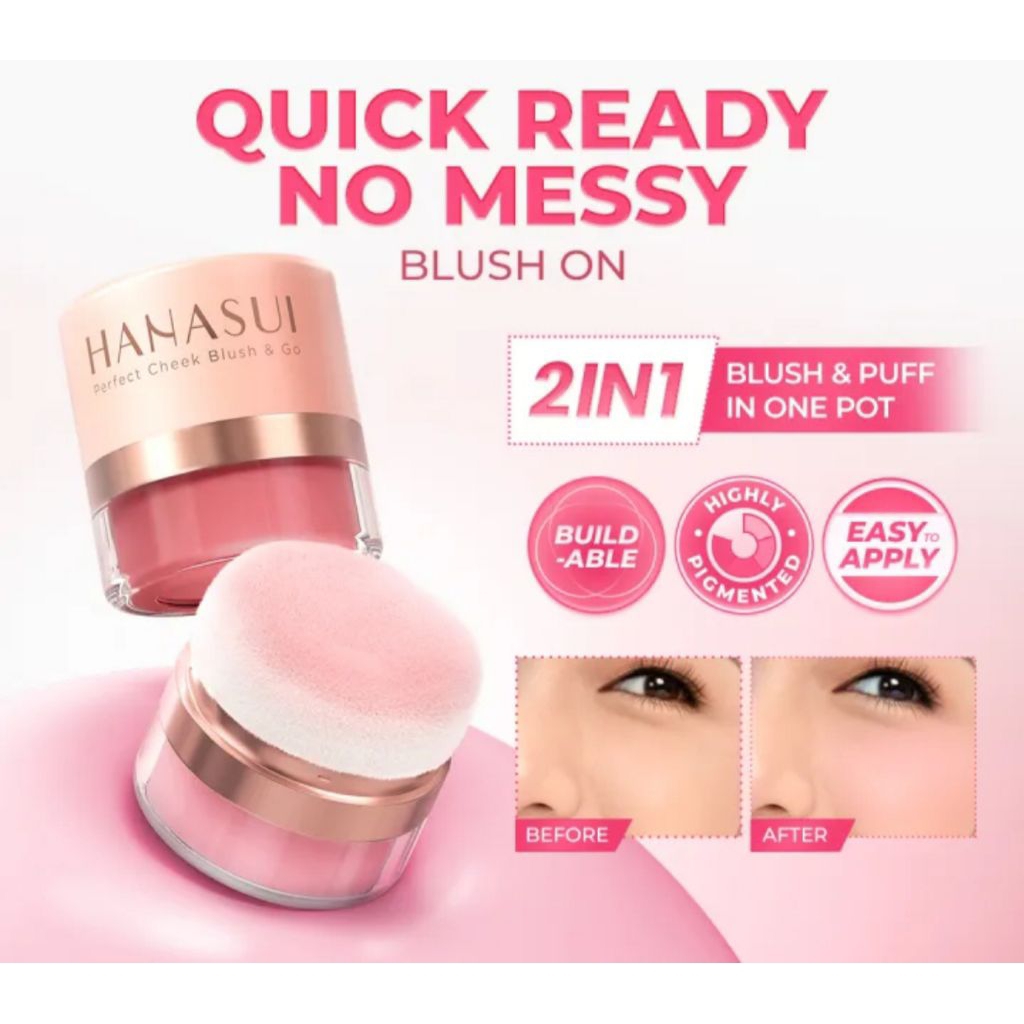 HANASUI Perfect Cheek Blush & Go Powder Blush On 2.5gr - Momona ...