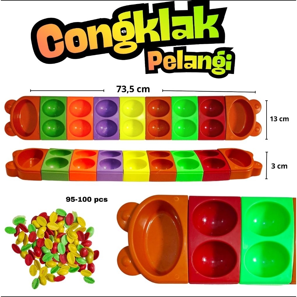 Rainbow Congklak Disassemble 9 Layers Free Kuwuk Seeds - Traditional ...